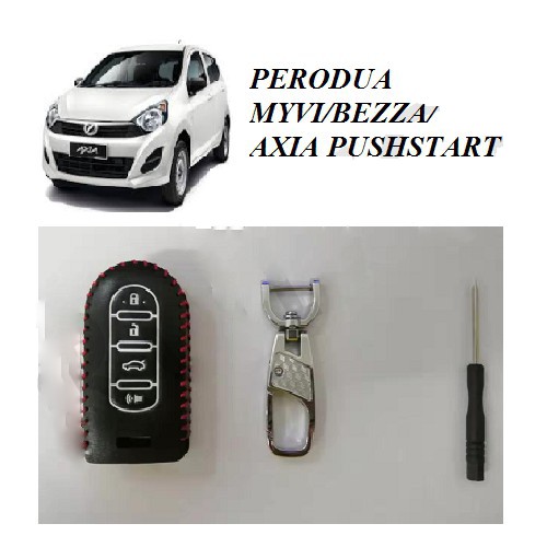 PERODUA MYVI BEZZA AXIA KEYLESS PREMIUM LEATHER KEY COVER | Shopee Malaysia