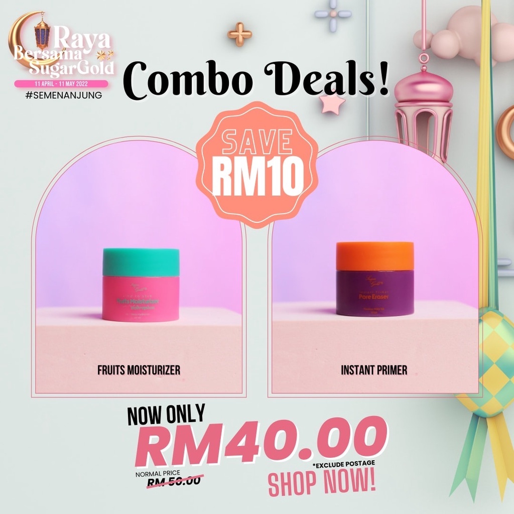 READY STOCK! SUGAR GOLD INSTANT PRIMER / FRUIT MOISTURIZER | Shopee ...