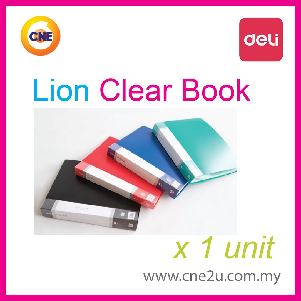 Lion A4 Clear Book 20 Pocket A20 (Random Colour) | Shopee Malaysia