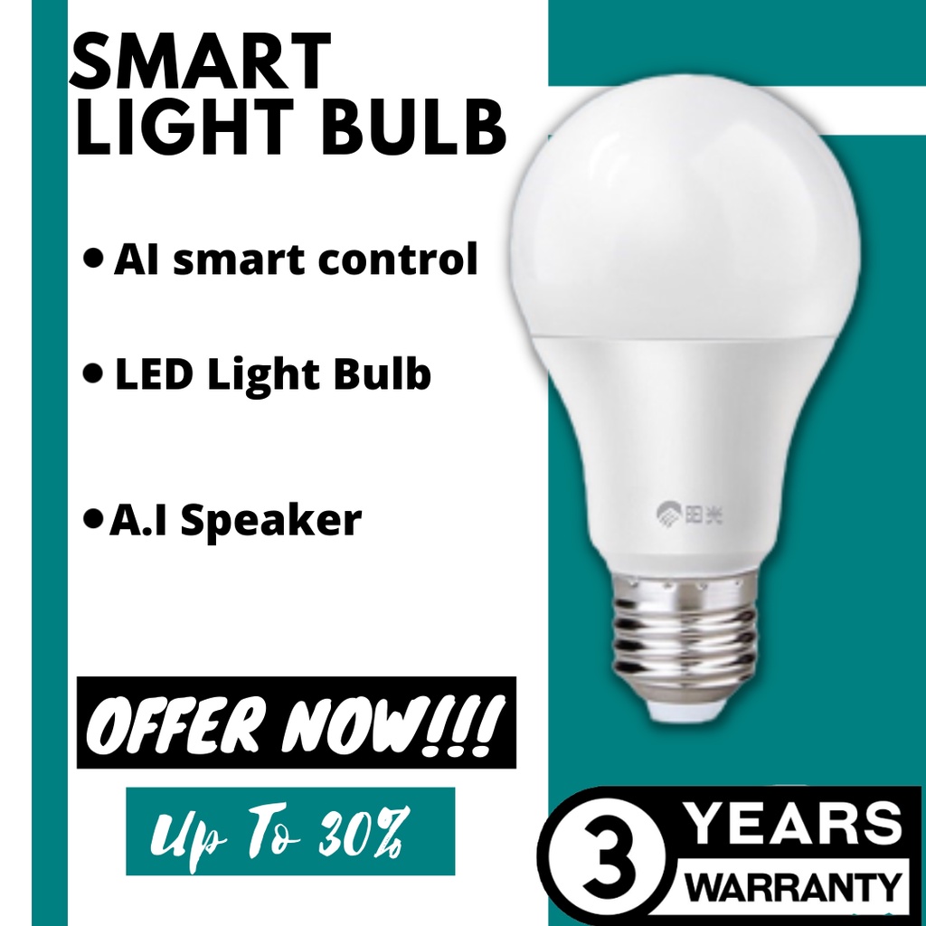 Tmall Genie Smart LED E27 Light Bulb | Shopee Malaysia