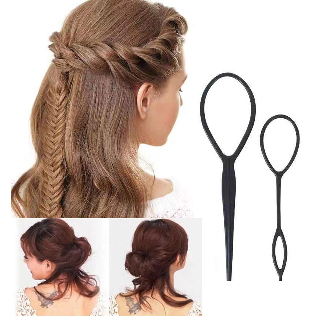 Plastic loop tool magic topsy tail hair braid ponytail styling clip bun ...