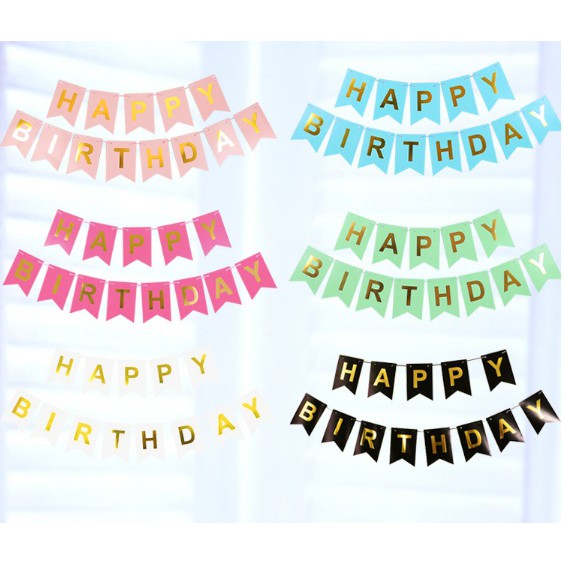 {M'sia ReadyStock} Birthday Flag Decoration Colourful/Bendera Hari Jadi ...