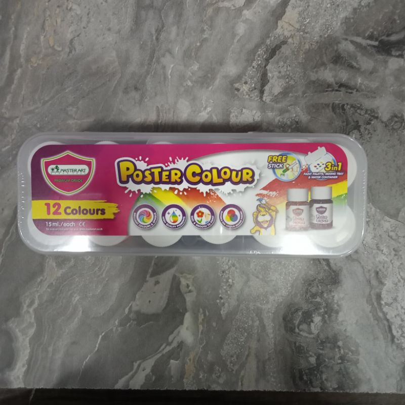 POSTER COLOR (12 COLOURS) | Shopee Malaysia