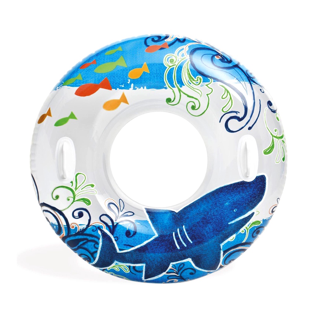 Prosun Intex Transparent Tube 97-cm / 38-Inches Inflatable Swim Ring ...