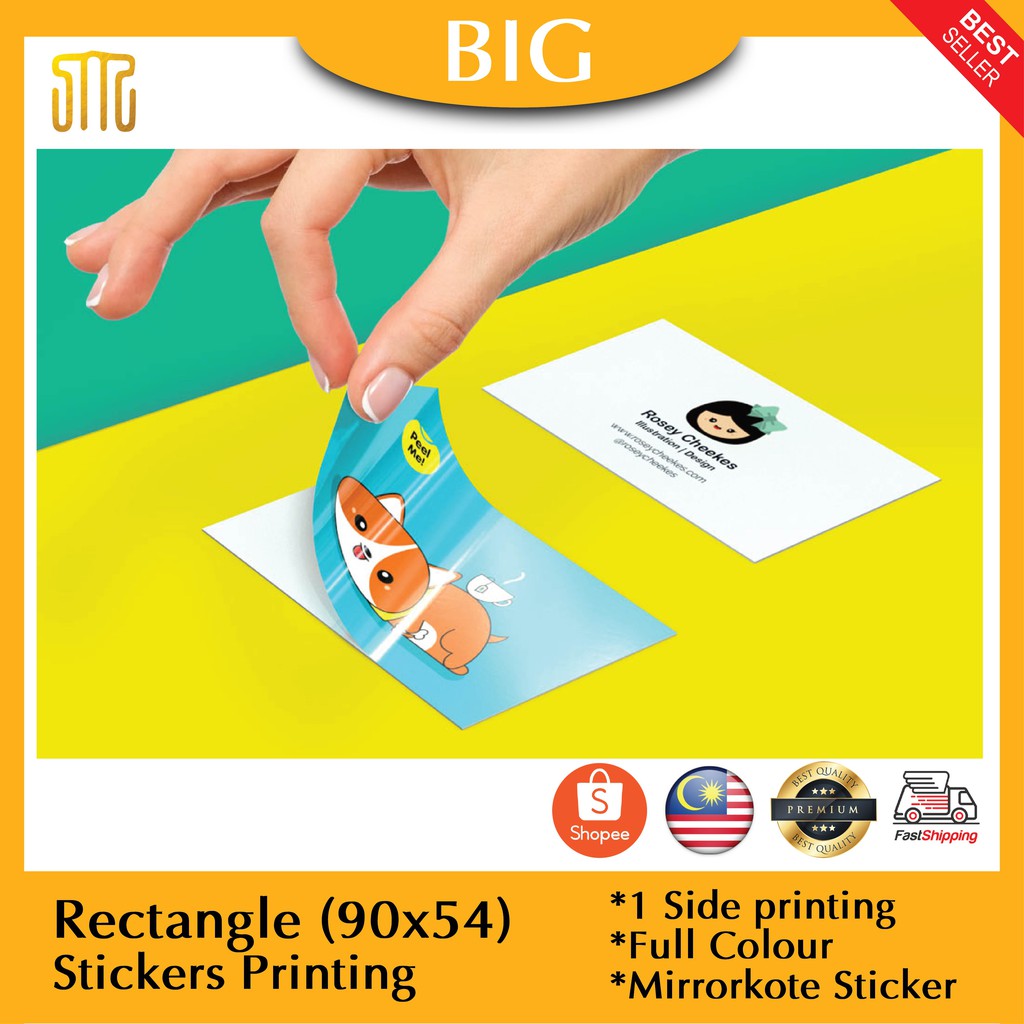 Mirrorkote Sticker 9CM x 5.4CM_Direct Factory | Shopee Malaysia