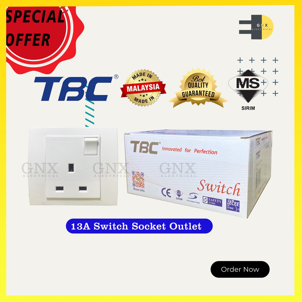 TBC 13A Switches & Socket / 13A Suis & Socket With Sirim | Shopee Malaysia