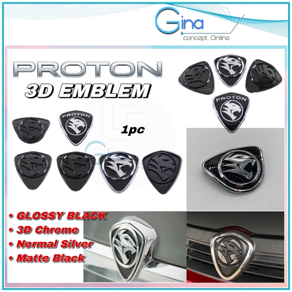 (New 2021 )PROTON 3D Carbon Emblem Logo Badge PREVE IRIZ WAJA SAGA ...