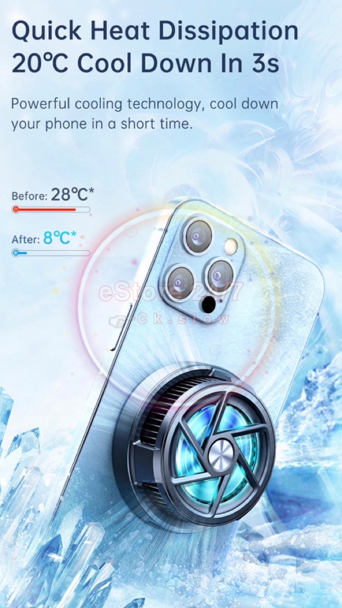 Mcdodo CH 2120 15W Magnetic Wireless Game Charger Mobile Phone Pad Cooling Fan Radiator Turbo ...