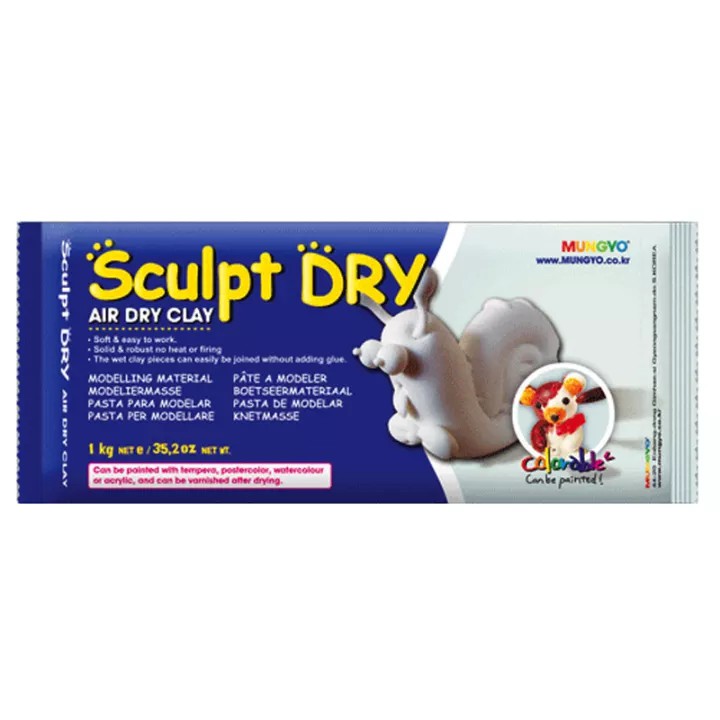 Mungyo Air Dry Clay/Paper Clay - white 1000GM | Shopee Malaysia