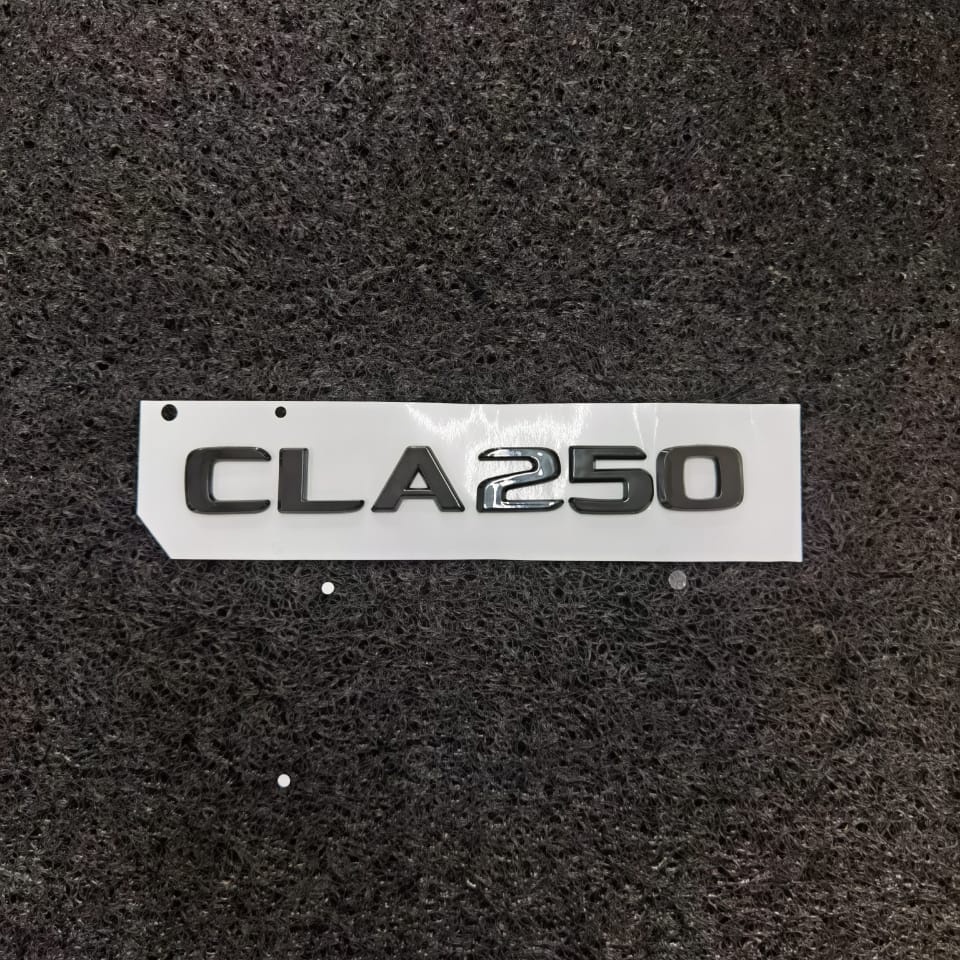 Mercedes Benz AMG Logo AMG Emblem CLA200 CLA250 Silver Gloss Black Logo ...