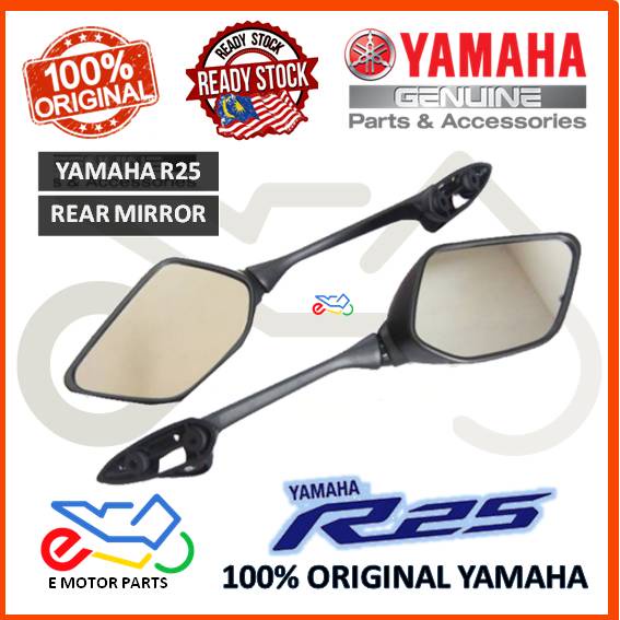 R25 MIRROR REAR VIEW MIRROR CERMIN SIDE MIRROR YZF R25 V2 V1 ORIGINAL ...