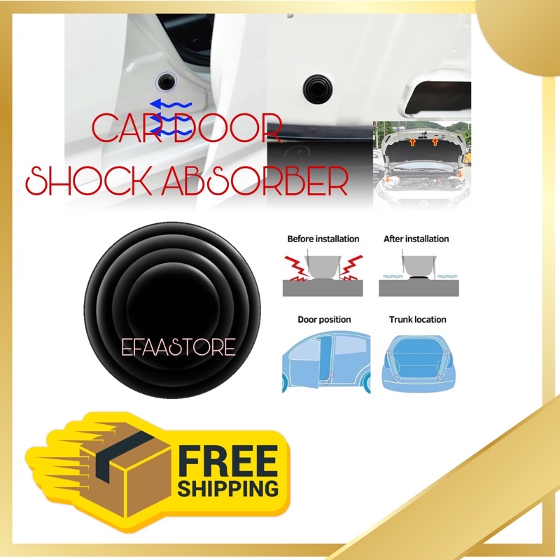 1 PCS Car Door Shock Absorber Getah Pintu Serap Hentakan Door Rubber ...