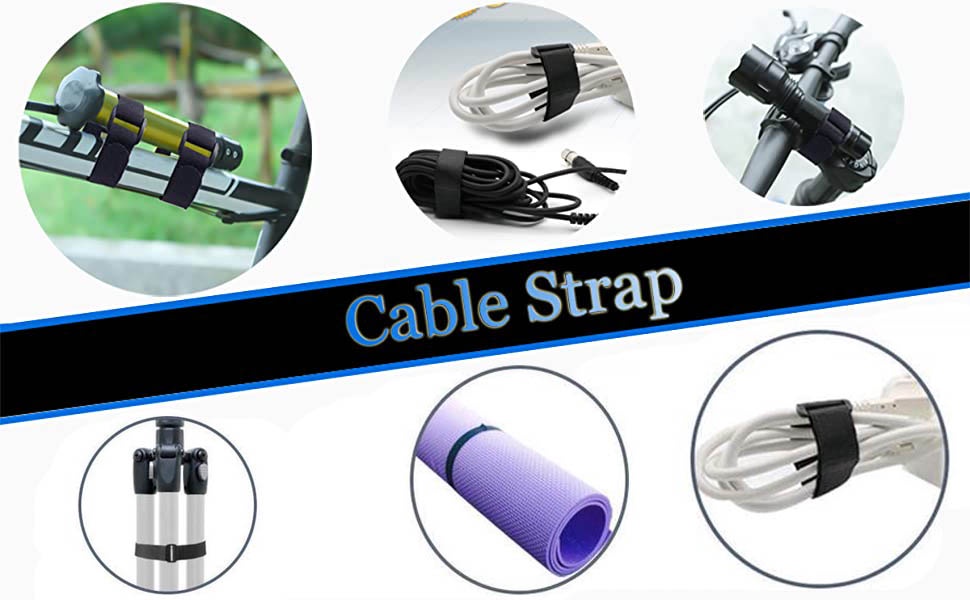 30Pcs Reusable Fastening Cable Straps with Buckle Variety Sizes Multi ...