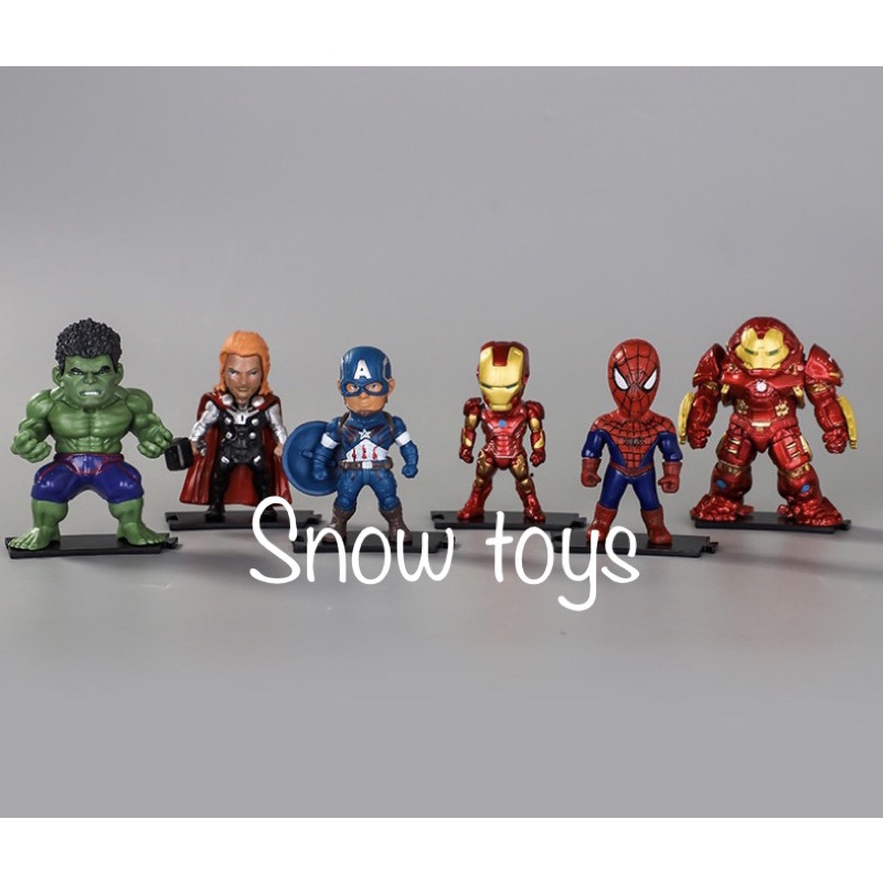 Avengers Marvel Model - Complete set of 6 Superhero Squads - Hulk Iron ...