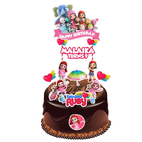 Rainbow Ruby Cake Topper DIY | Shopee Malaysia