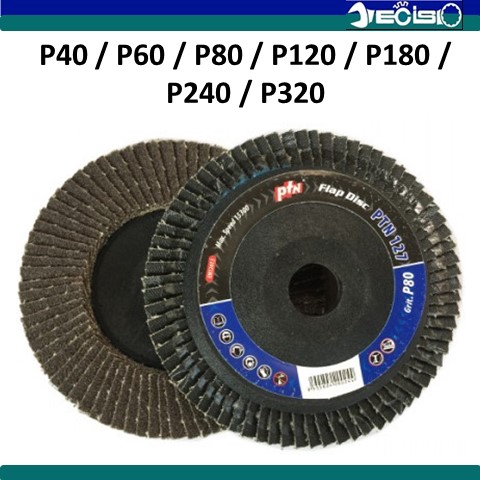 PTN 127 4" (100mm) Flap Disc P40 / P60 / P80 / P120 / P180 / P240 ...