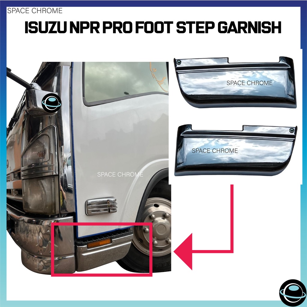 ISUZU NPR PRO ELF NLR PRO Foot Step Garnish Chrome , PIJAK KAKI CHROME ...