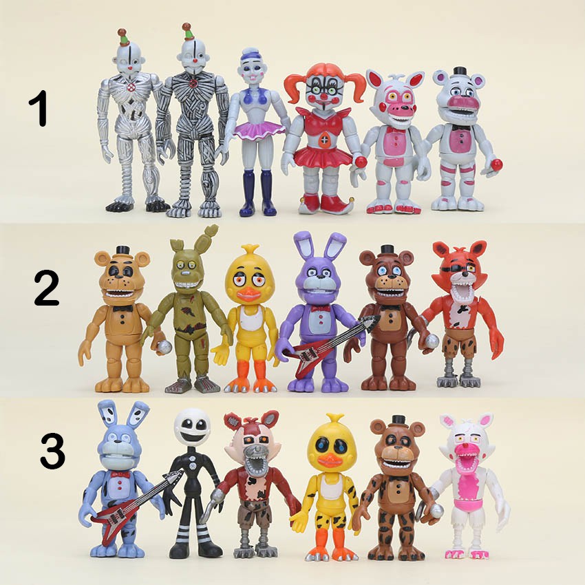 6Pcs/set 10cm Five Nights At Freddy's fnaf Baby Funtime Foxy Funtime ...