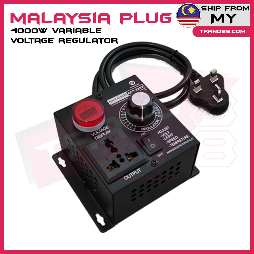 AC 4000W Voltage Regulator Dimmer Motor Speed Controller Thermostat ...