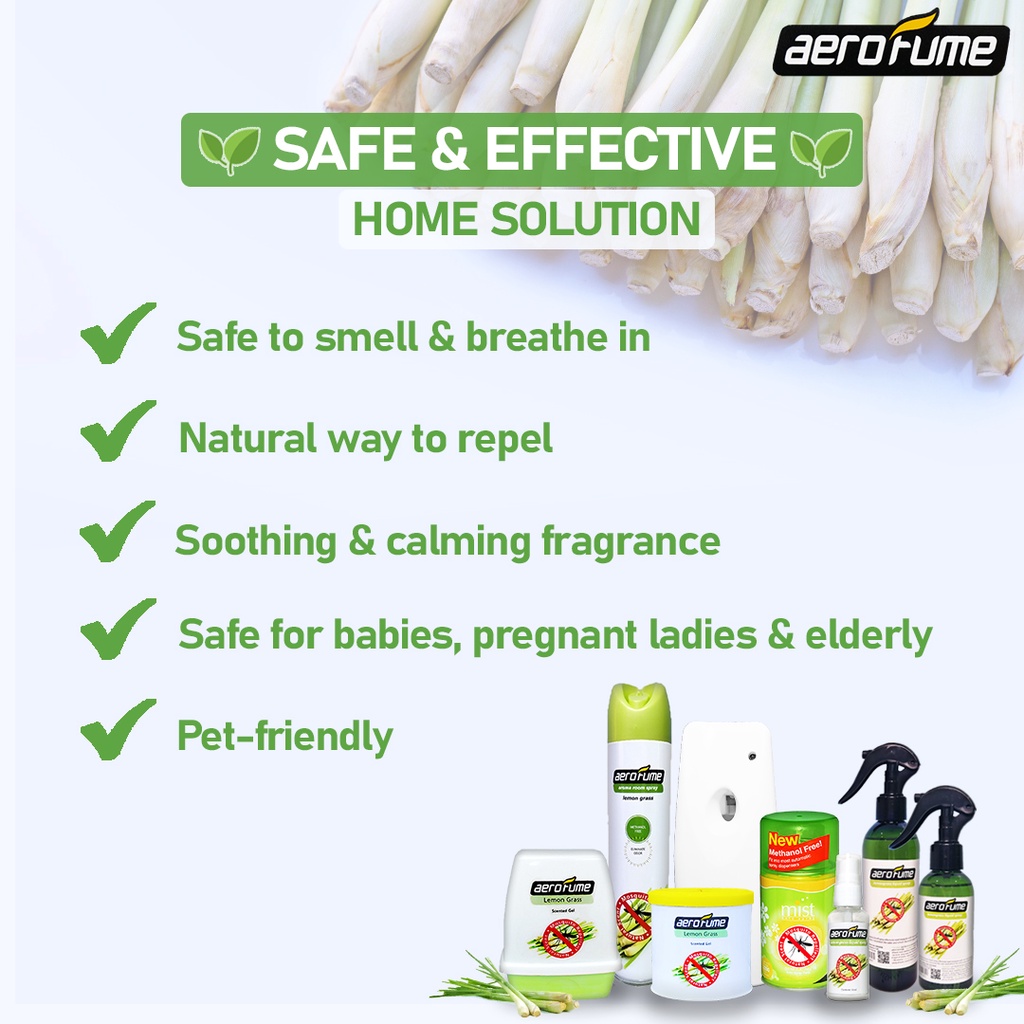 Aerofume Lemon Grass Outdoor Spray (Mosquito Repellent) Clothing Spray ...