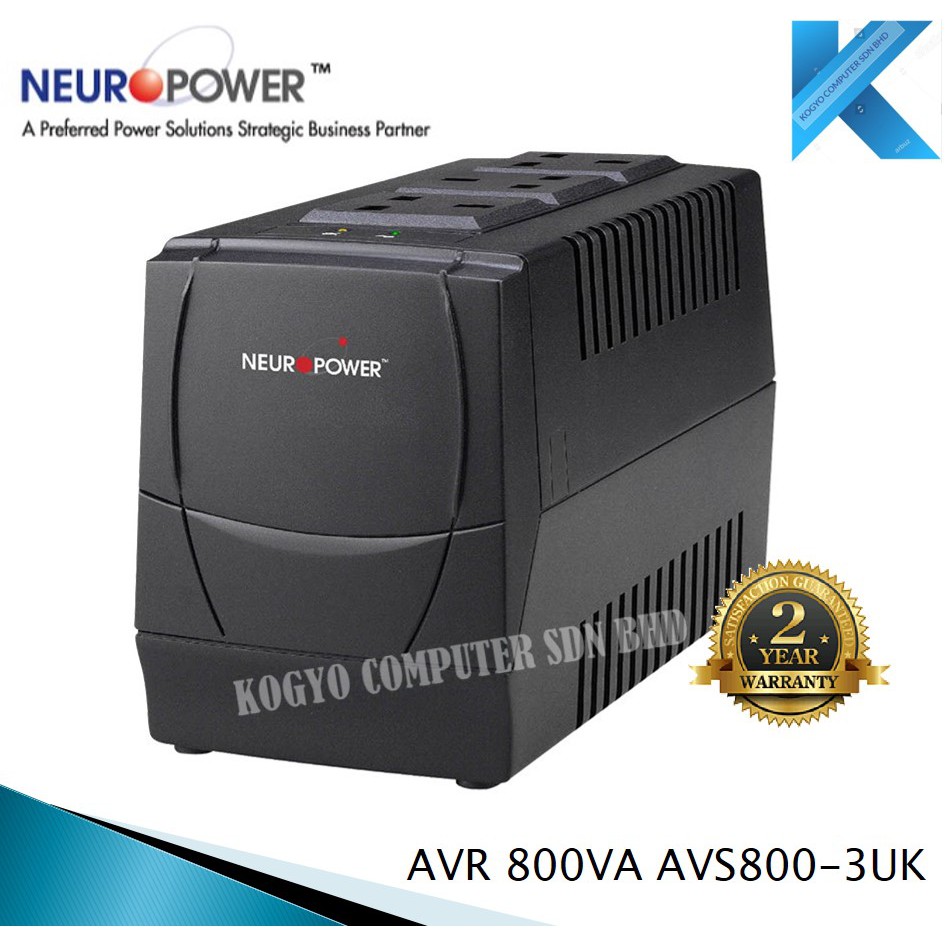 NEUROPOWER AVR 800VA AVS800-3UK - Automatic Voltage Stabilizer ...