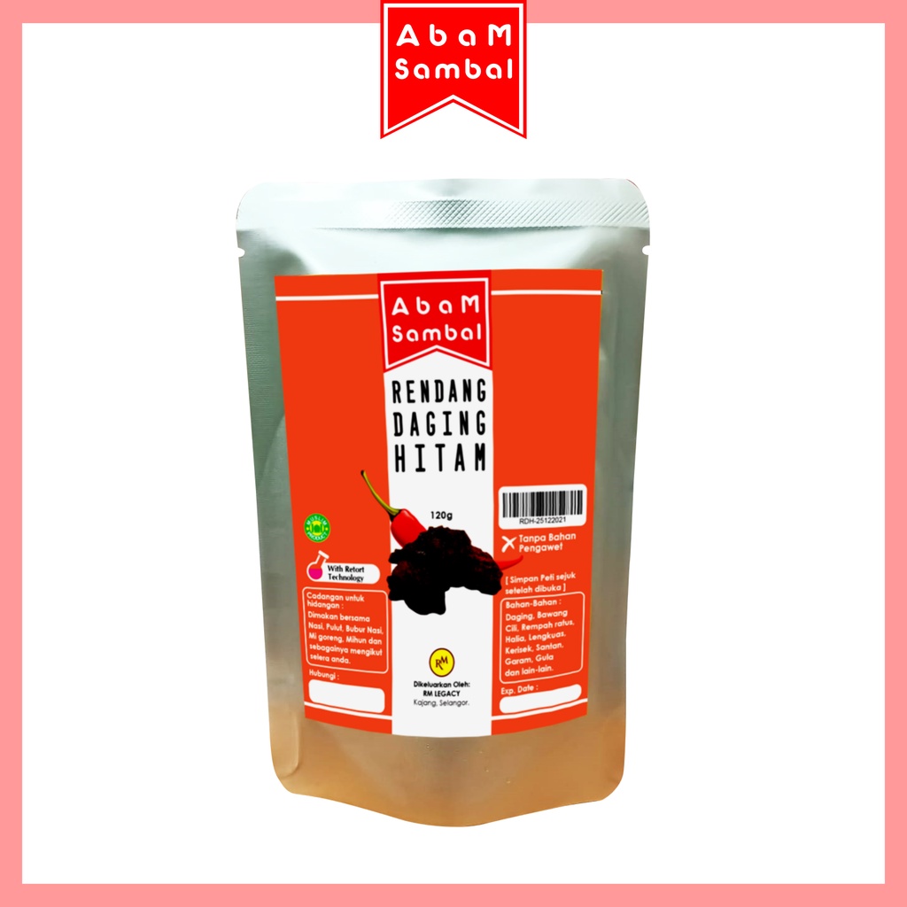 Abam Sambal Rendang Daging Hitam | Shopee Malaysia