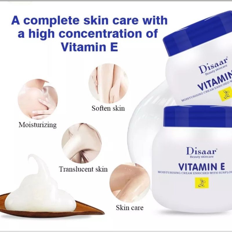 DISAAR Vitamin E Sunflower Oil Moisturizing Face & Body Cream 200ml ...