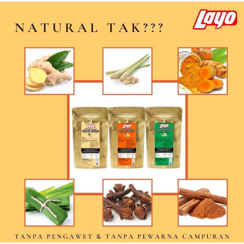 LAYO Minuman Halia ||Halia kunyit|Halia Serai|Halia pandan | Shopee ...