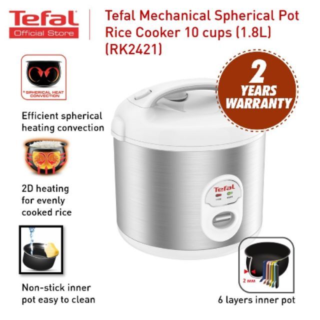 Tefal Mechanical Spherical Pot Rice Cooker 10 cups (1.8L) | Shopee Malaysia
