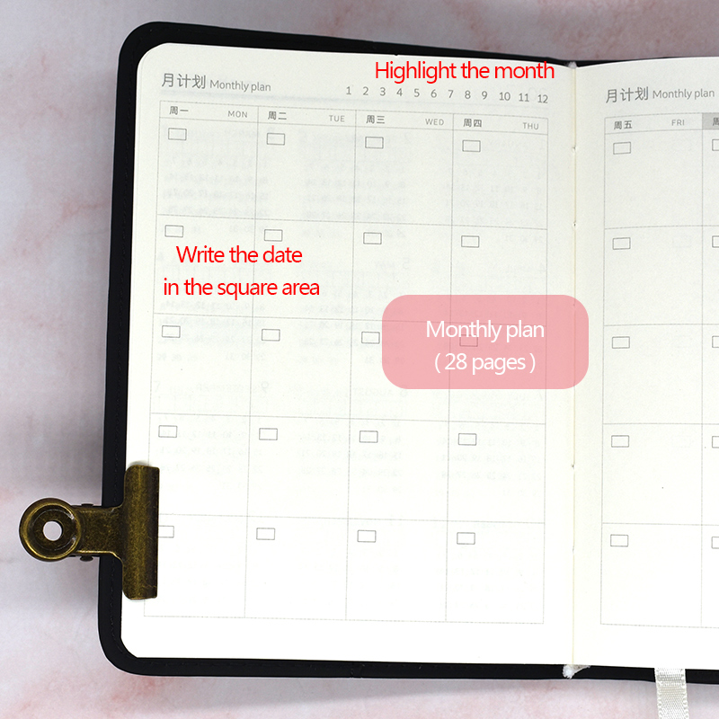 A6 Planner Agenda Notebook Planner Starry diary Full year Undated Daily ...