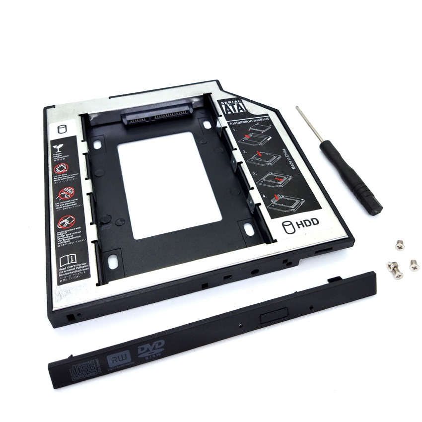Aluminum Plastic Sata3.0 To Sata Caddy 9.0mm / 9.5mm / 12.7mm 2.5" SDD ...