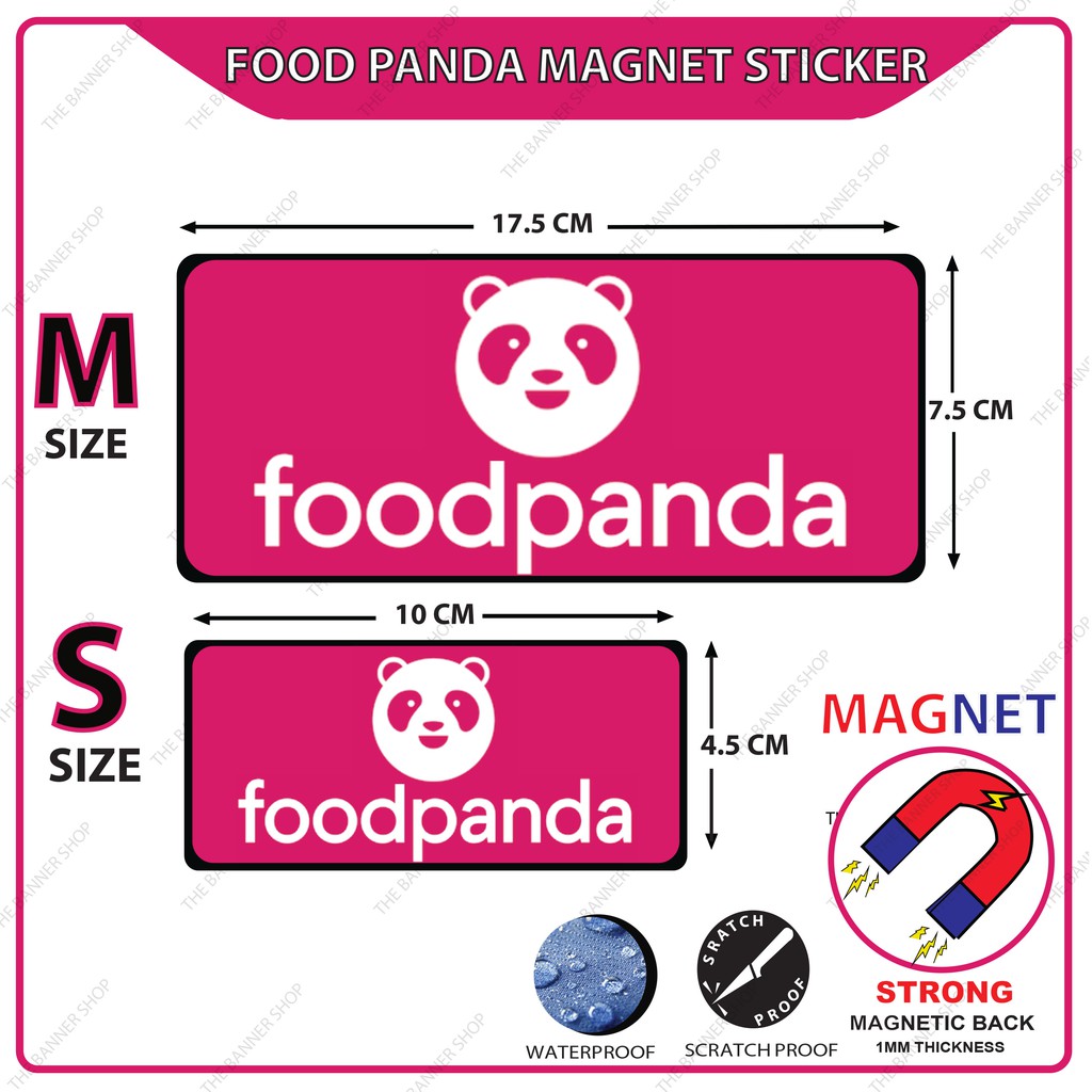 Food Panda Magnet Sticker, Food Panda Magnet, Food Panda Car Magnet ...