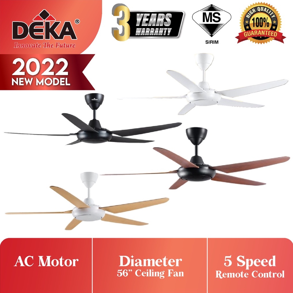 [NEW Model 2022] DEKA Fan XR10 56" 5 Speed Control Reverse 5 Blades ...