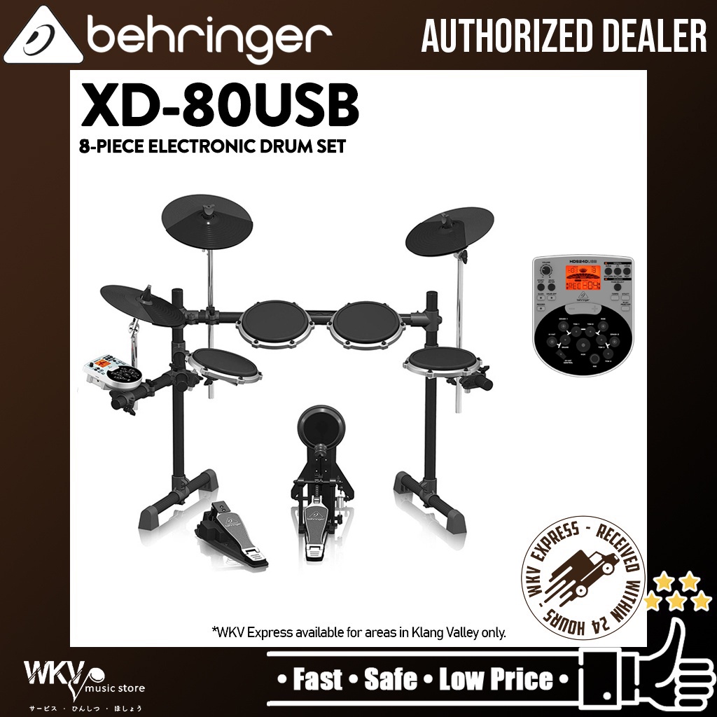 Behringer XD-80USB 8-piece Electronic Drum Set (XD80USB) | Shopee Malaysia