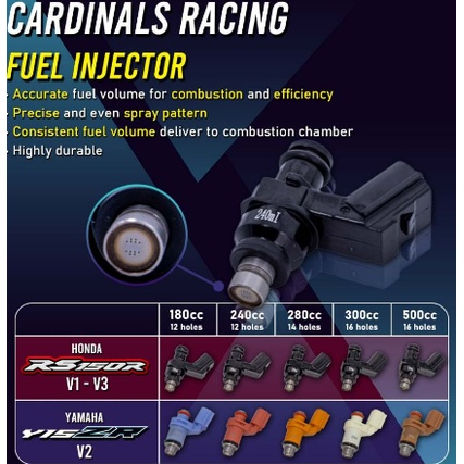 Y15 V2 / Y16 CARDINALS RACING FUEL INJECTOR 180CC - 500CC | Shopee Malaysia