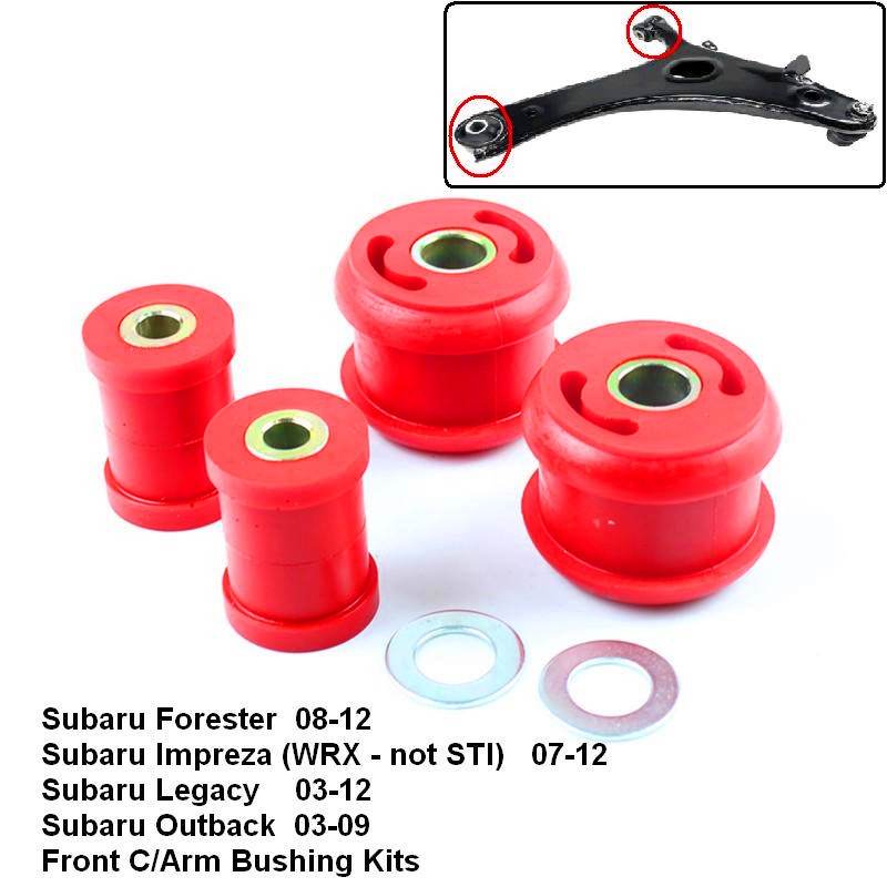 Polyurethane Front Control Arm Bushing Kits For Subaru WRX 07-12 ...