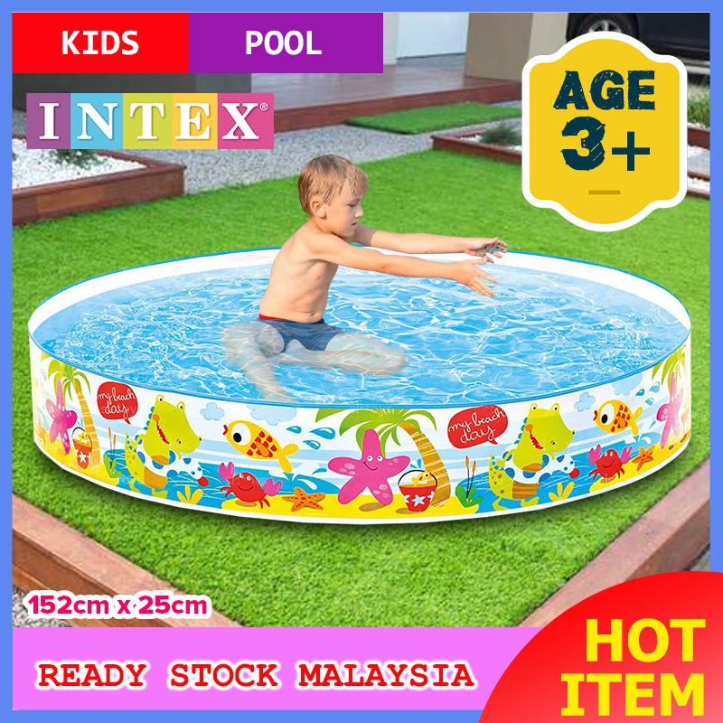 INTEX 56451 Kids Swimming Pool Children Play Pool Round Swimming Pool ...