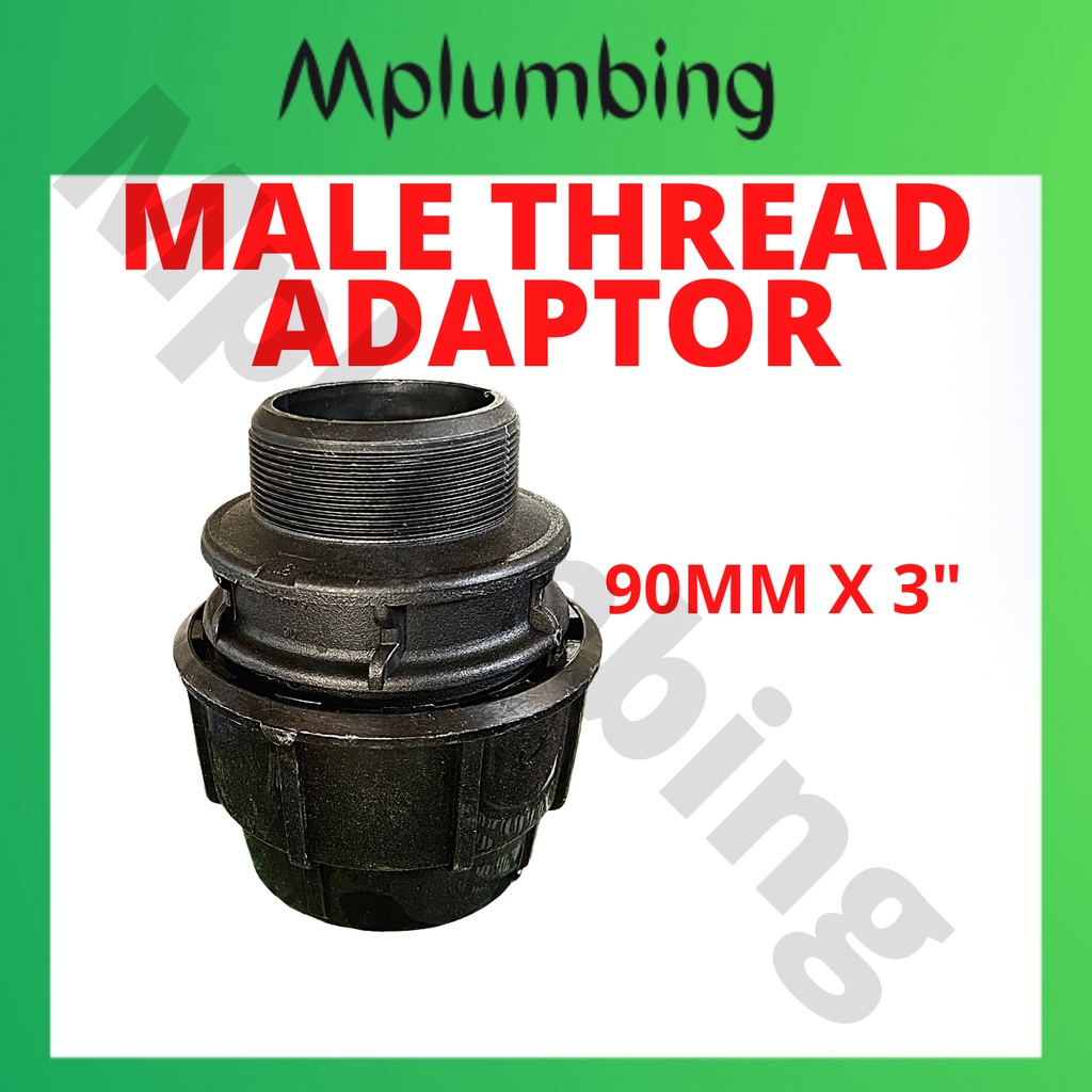 90MM X 3" POLY MALE THREAD ADAPTOR MTA | Shopee Malaysia
