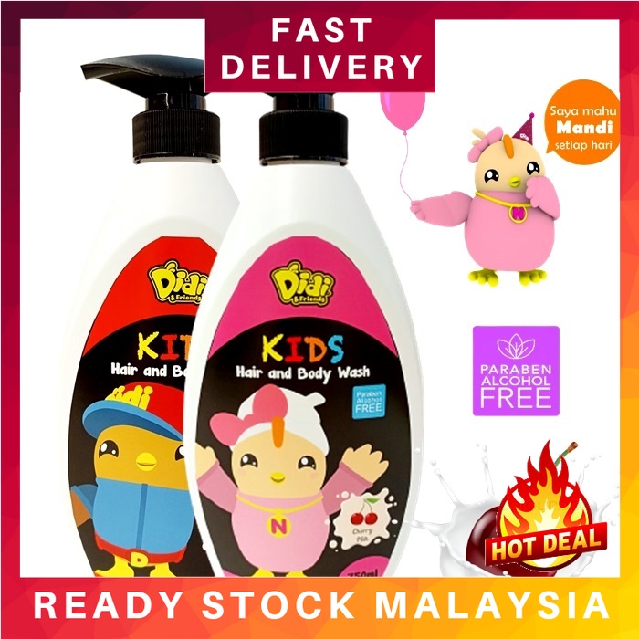Didi & Friends Kids Hair & Body Wash Head to Toe, Mandian Shampoo ...