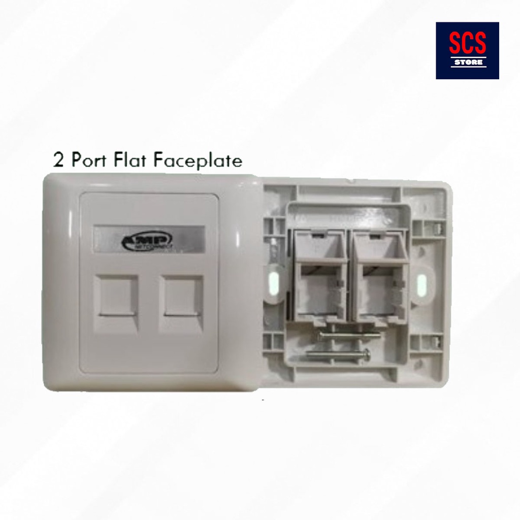 CAT6 / CAT5e RJ45 WALL FACEPLATE SINGLE DOUBLE | Shopee Malaysia