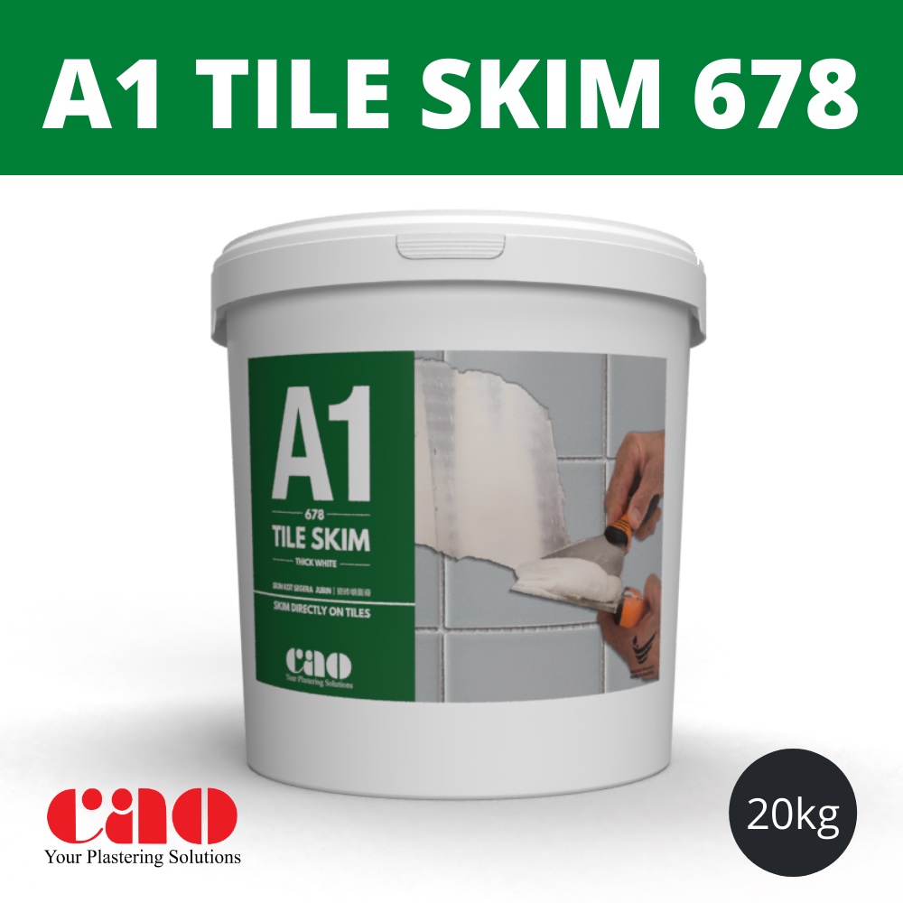 A1 Tile Skim 678 20kg - Plaster on Existing Tiles | Shopee Malaysia