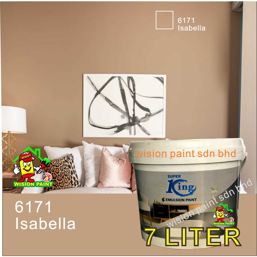 7L ( 7 LITER ) SUPERKING Emulsion Paint Cat air dinding - Standard ...