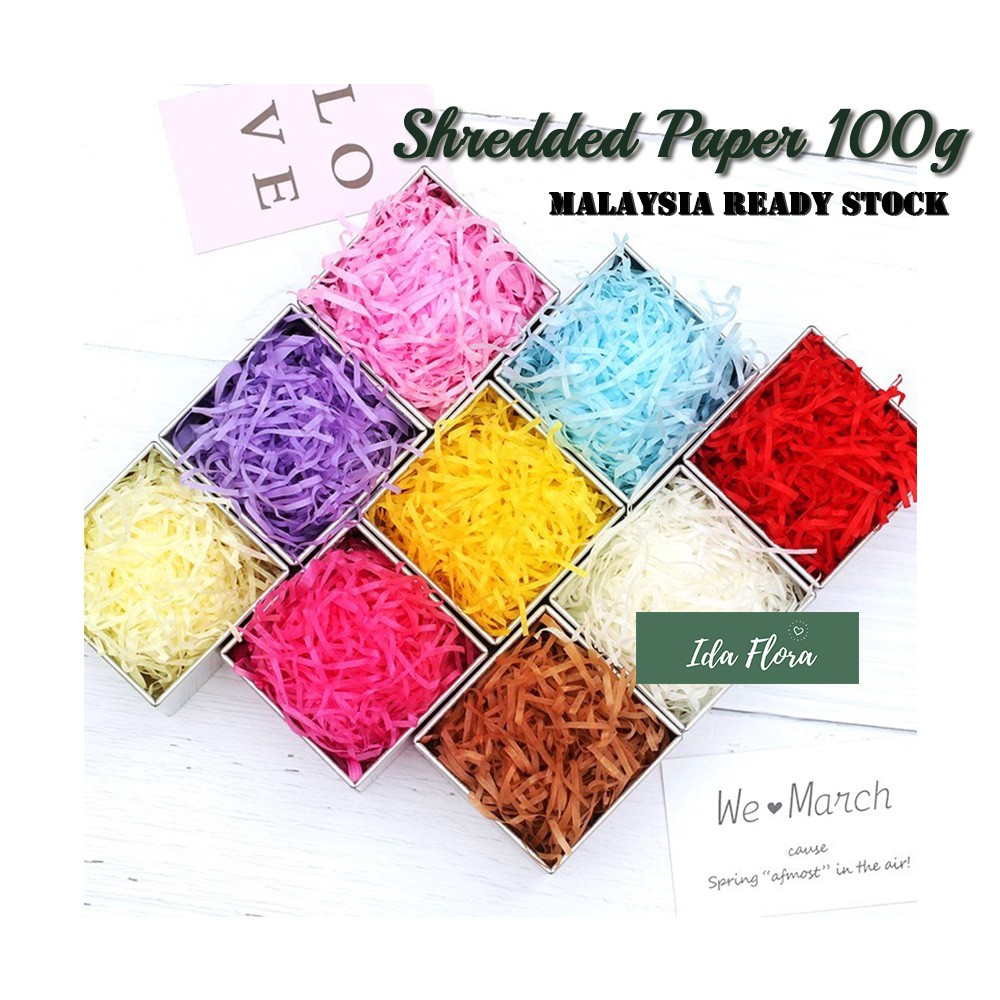 Shredded Paper Cebisan Kertas Hiasan Hantaran 100g Colourful Shredded ...
