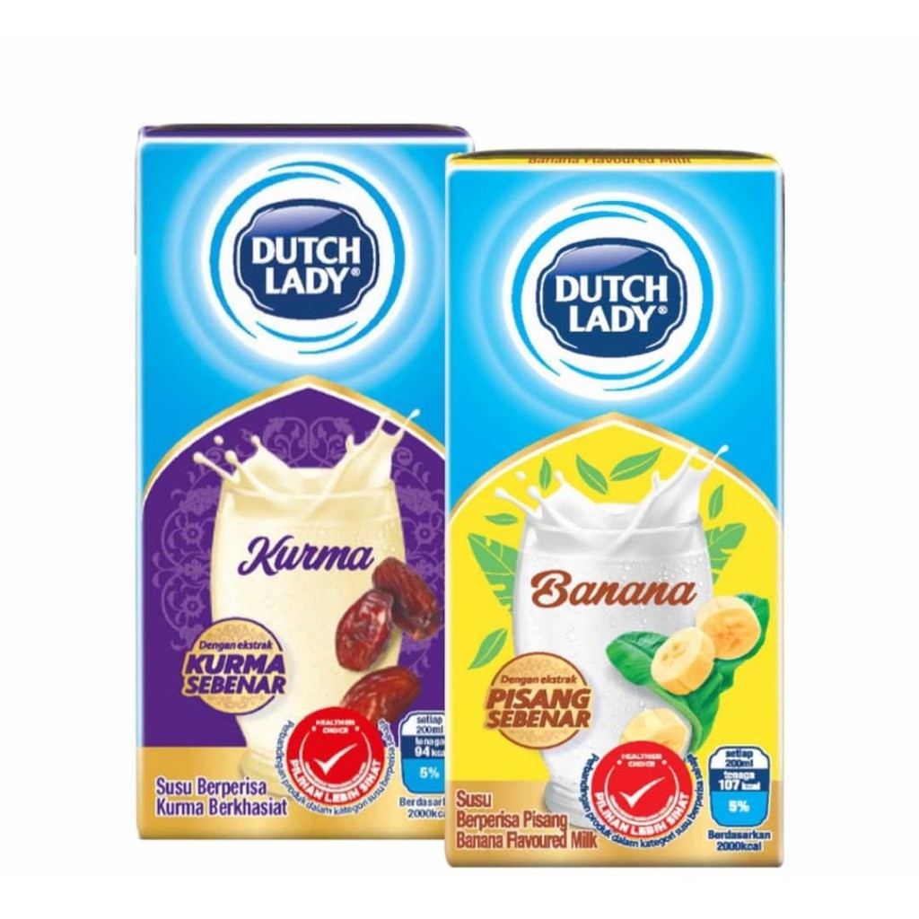 Dutch Lady Pure Farm Milk - Kurma/Banana (1L) | Shopee Malaysia