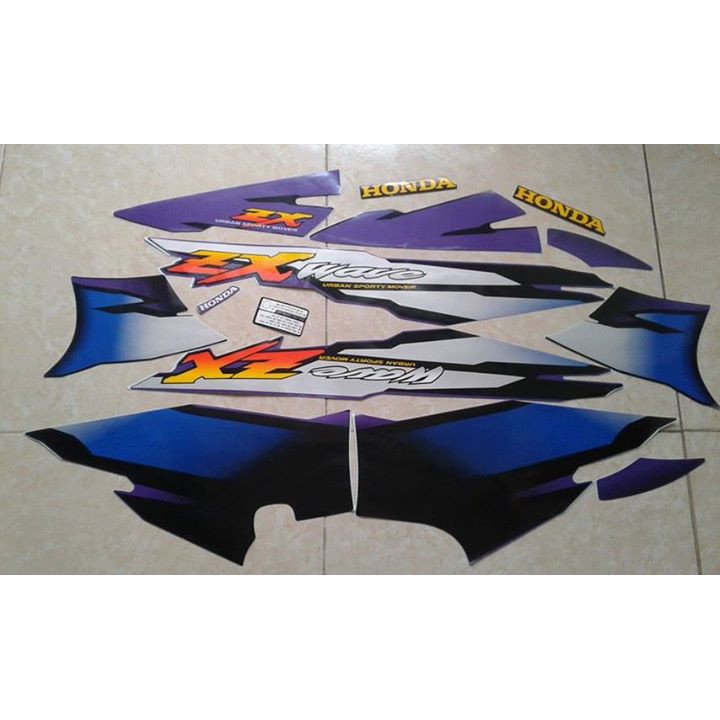 Wave ZX PURPLE BLACK 3-LAYER CAR STICKER SET | Shopee Malaysia