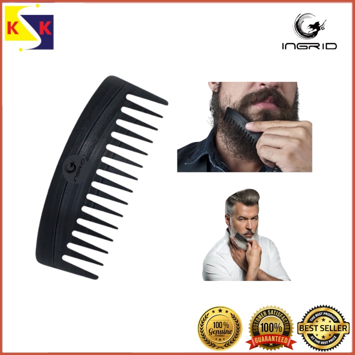 INGRID Wide Tooth Heavy Pocket Beard Comb | Shopee Malaysia