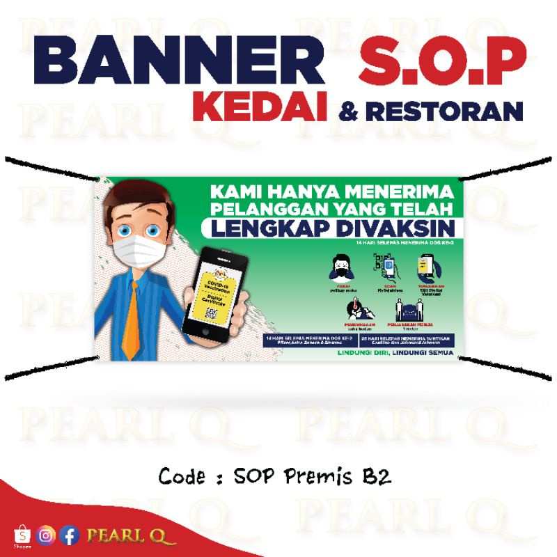Banner SOP Murah 2x4ft 3x6ft Bunting SOP Premis Restoran Kedai Makan ...