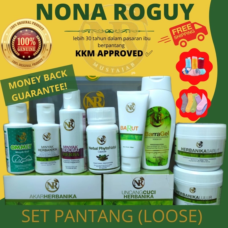 [ 100% ORIGINAL] Set Berpantang NR (Nona Roguy), Rangkaian Lengkap Set ...