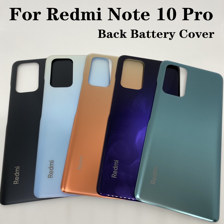 For Xiaomi Redmi Note 10 Pro Back Battery Cover Glass Rear Door Housing ...