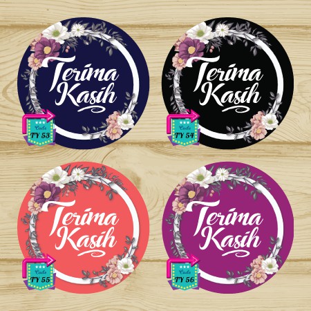 THANKS YOU STICKER TY53-TY56 ( 50pcs/4cm ) | Shopee Malaysia